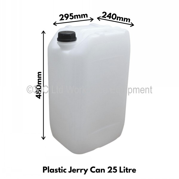 Plastic Jerry Can With Cap 25 Litre | 3JC
