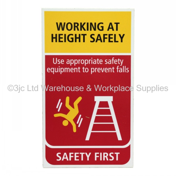 Warehouse Safety Sign Working At Height Safely | 3JC