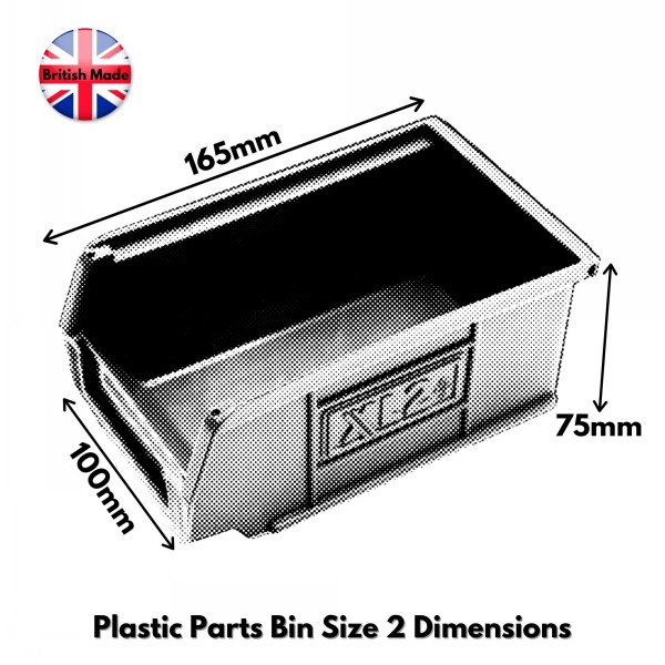 Plastic Parts Bins Size 2 (XL2) | 3JC