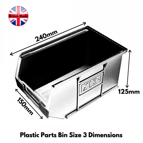 Plastic Parts Bins Economy Size 3 (XL3) | 3JC