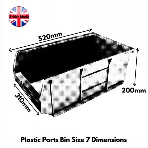 Plastic Parts Bins Economy Size 7 (XL7) | 3JC