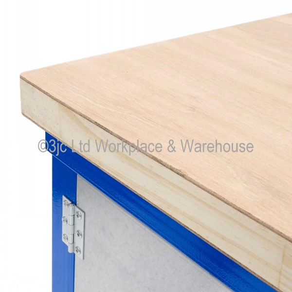 Heavy Duty Workbench Wood Top With Cupboard | 3JC