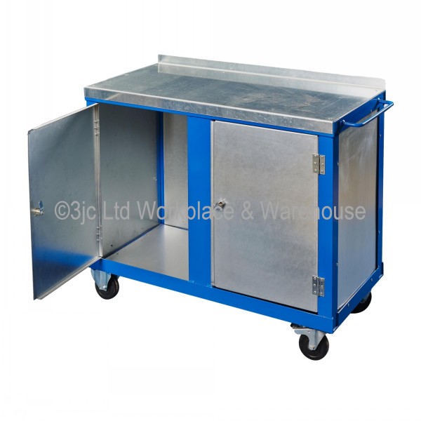 Mobile Tool Trolley With Twin Cupboards | 3JC
