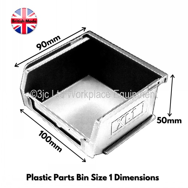 Plastic Parts Bins Size 1 (XL1) | 3JC