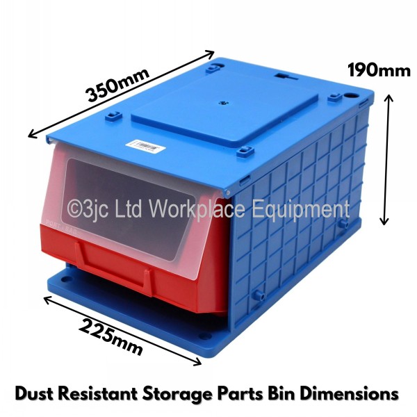 Dust Resistant Stacking Parts Bin In Case | 3JC