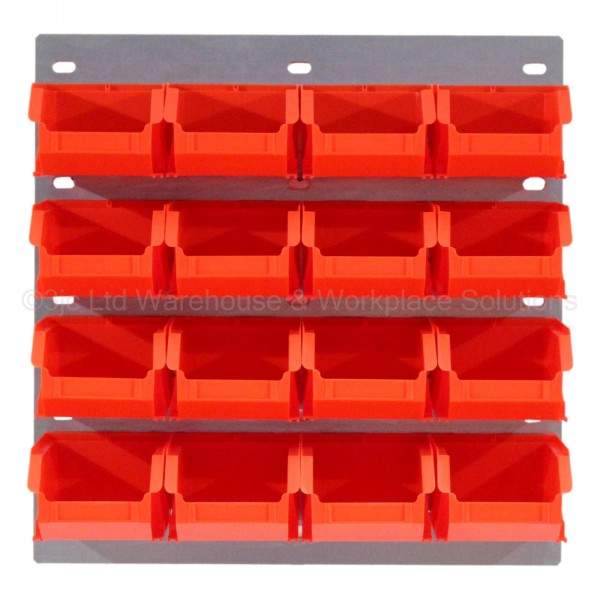 ProBin Size 02 Plastic Parts Bins & Wall Panel Set 01 | 3JC