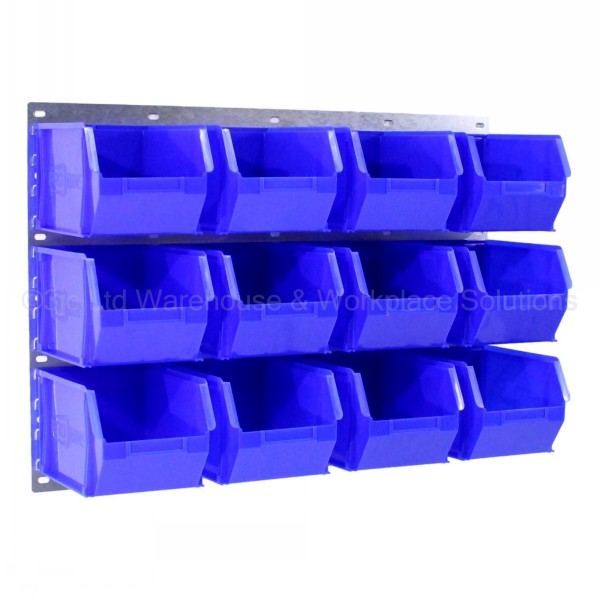 ProBin Size 10 Plastic Parts Bins & Wall Panel Set | 3JC