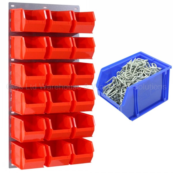 ProBin Size 06 Plastic Parts Bins & Wall Panel Set 03 | 3JC