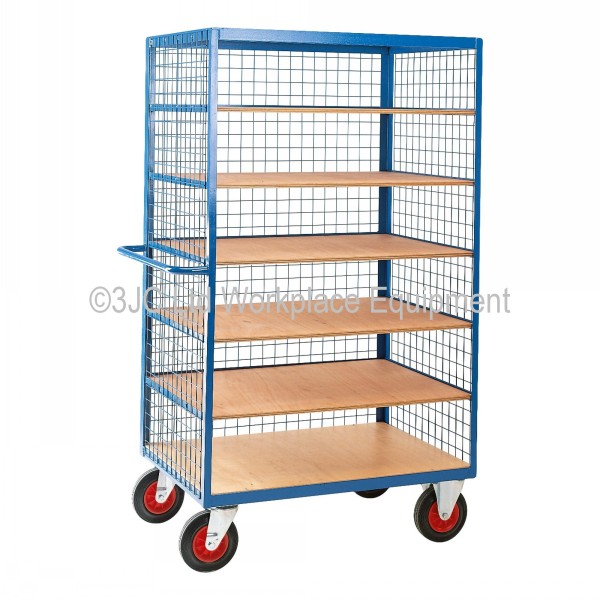 Shelf Trolley With Retaining Mesh Sides | 3JC
