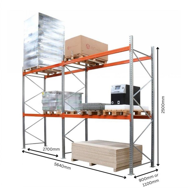 AR 2 Bay Pallet Racking Kit 2.5M Tall | 3JC