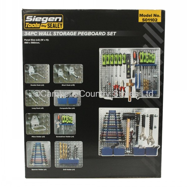 Sealey Tool Storage Wall Pegboard Kit | 3JC