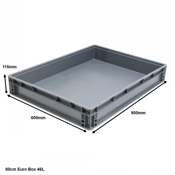 Heavy Duty Stacking Euro Box 80cm Size 1 (46 Litre) | 3JC
