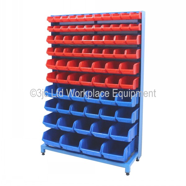 Parts Bin Stand Static With 75 Bins | 3JC