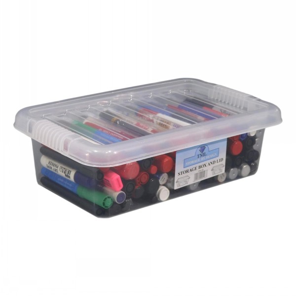 TML Clear Plastic Storage Box & Lid Size 01 (6 Litre) | 3JC