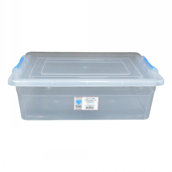 TML Click 'n' Store Clear Plastic Box (32 Litre) | 3JC