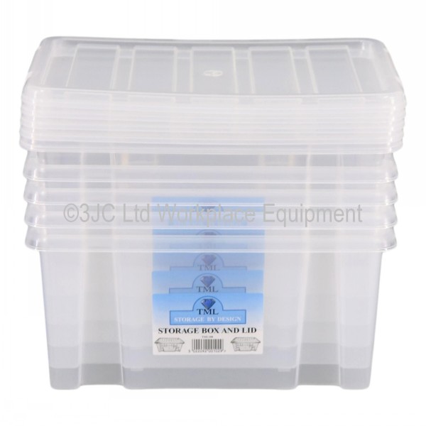 TML Clear Plastic Storage Box & Lid Size 02 (8 Litre) | 3JC
