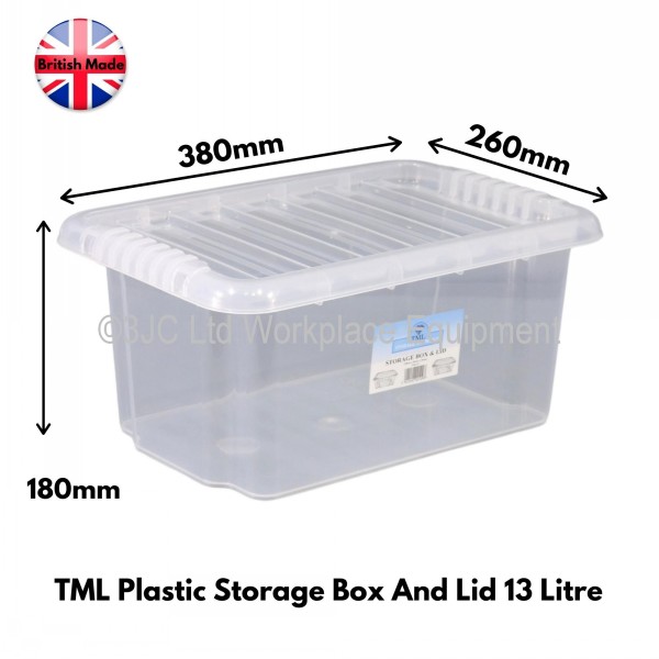 TML Clear Plastic Storage Box & Lid Size 03 (13 Litre) | 3JC