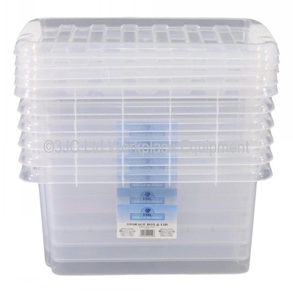 TML Clear Plastic Storage Box & Lid Size 03 (13 Litre) | 3JC