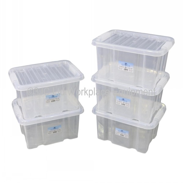 TML Clear Plastic Storage Box & Lid Size 04 (24 Litre) | 3JC