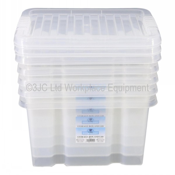TML Clear Plastic Storage Box & Lid Size 04 (24 Litre) | 3JC