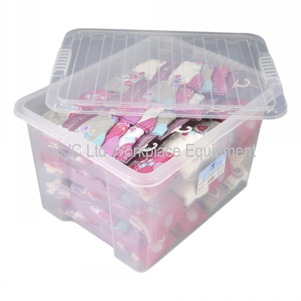 TML Clear Plastic Storage Box & Lid Size 06 (30 Litre) | 3JC