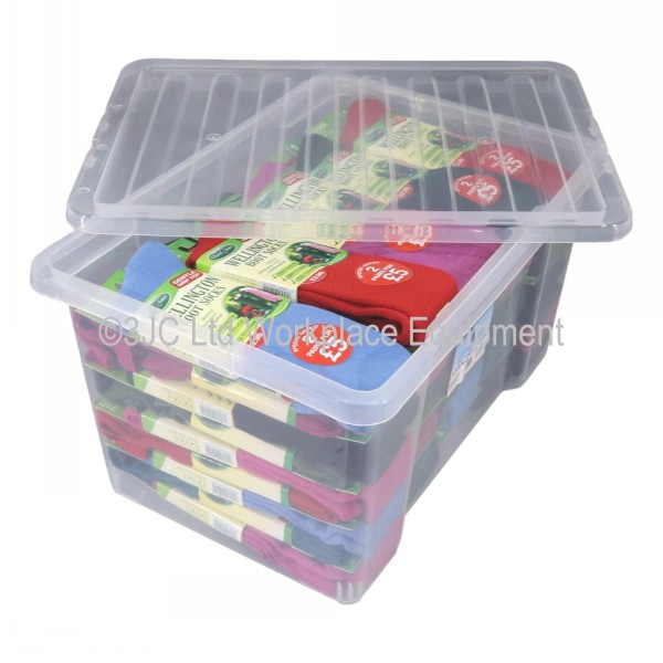 TML Clear Plastic Storage Box & Lid Size 09 (50 Litre) | 3JC