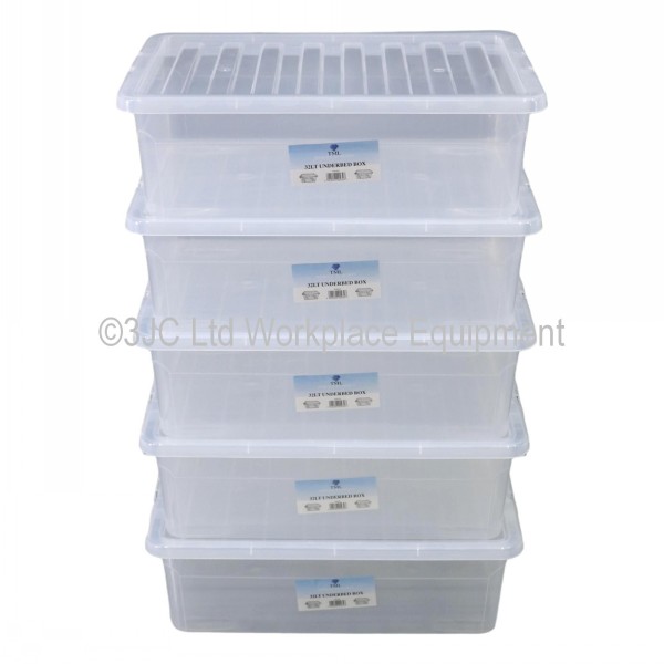 TML Clear Plastic Storage Box & Lid Size 07 (32 Litre) | 3JC