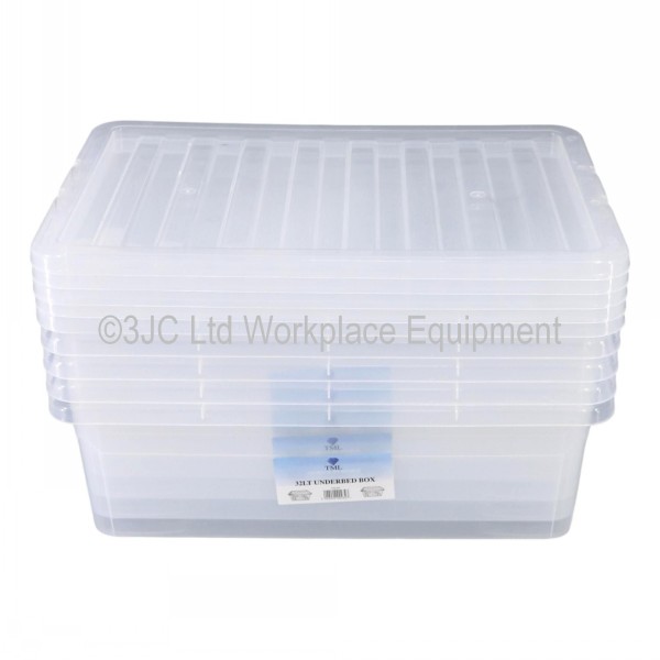 TML Clear Plastic Storage Box & Lid Size 07 (32 Litre) | 3JC