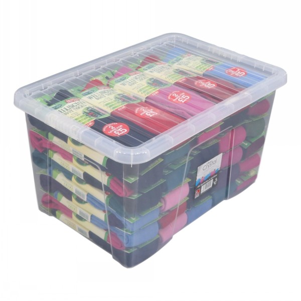 Wham Crystal Plastic Storage Box & Lid Size 16 (60 Litre) | 3JC