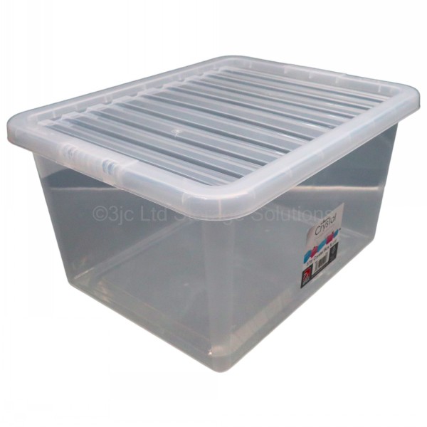 Wham Crystal Plastic Storage Box & Lid Size 12 (37 Litre) | 3JC