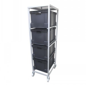 Euro Box Trolley with 4 x 65L Euro Boxes | 3JC