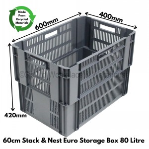 Standard Euro Box 60cm Fully Vented 80 Litre | 3JC
