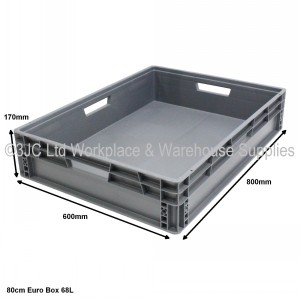 Heavy Duty Stacking Euro Box 80cm Size 2 (68 Litre) | 3JC