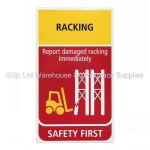 Warehouse Safety Sign Racking Report Damage | 3JC